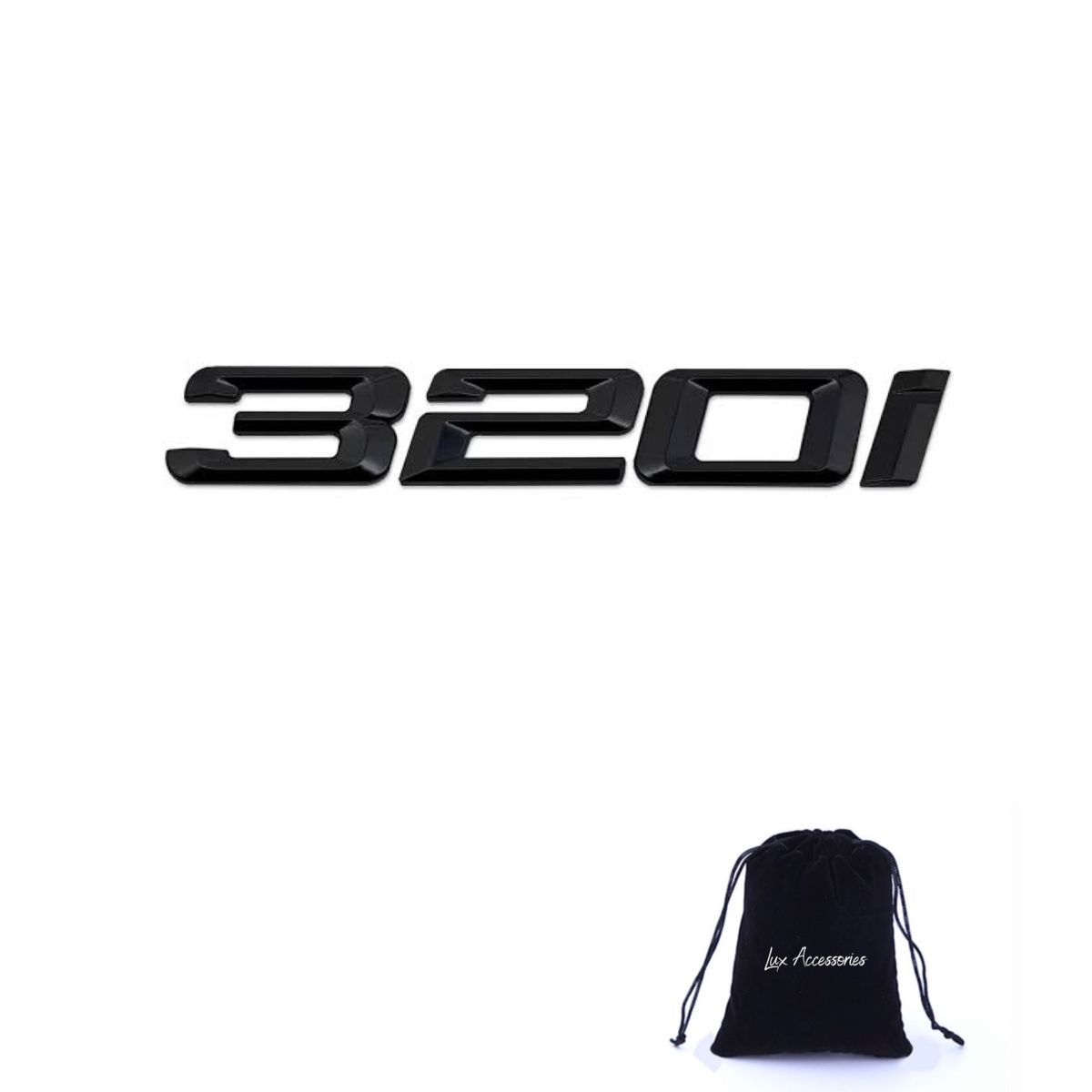 Lux Replacement Black Rear Trunk Emblem Badge Stickers For BMW 320i ...