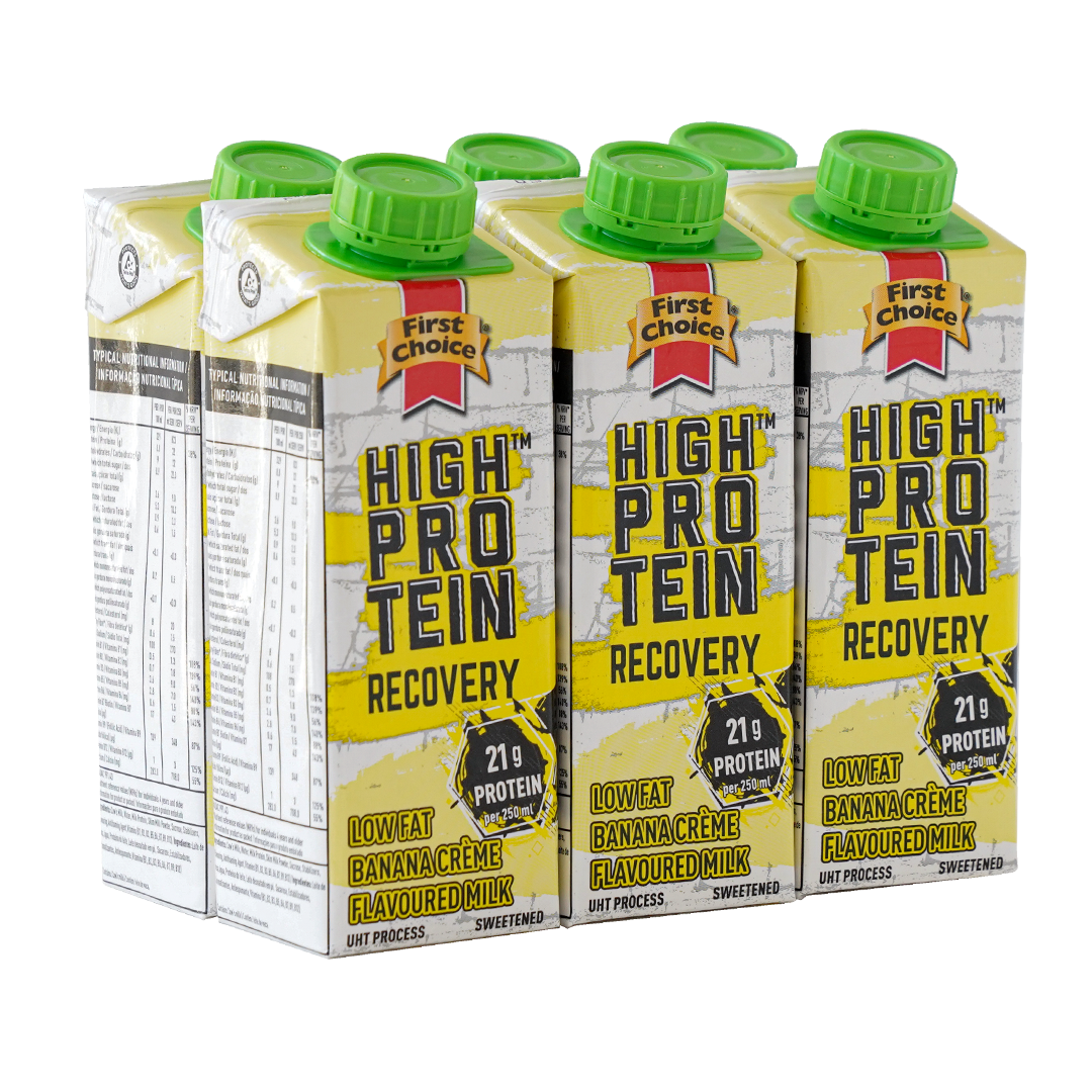 High-Protein Recovery Milk - Banana Creme Flavoured - 1 x 6 Pack (250ml ...