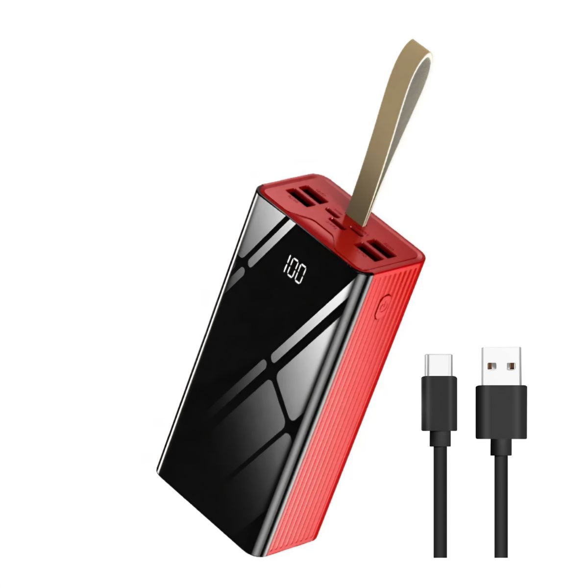 40000mAh Mobile Power Bank With Built-In Lanyard & Torch Plus Type-C ...