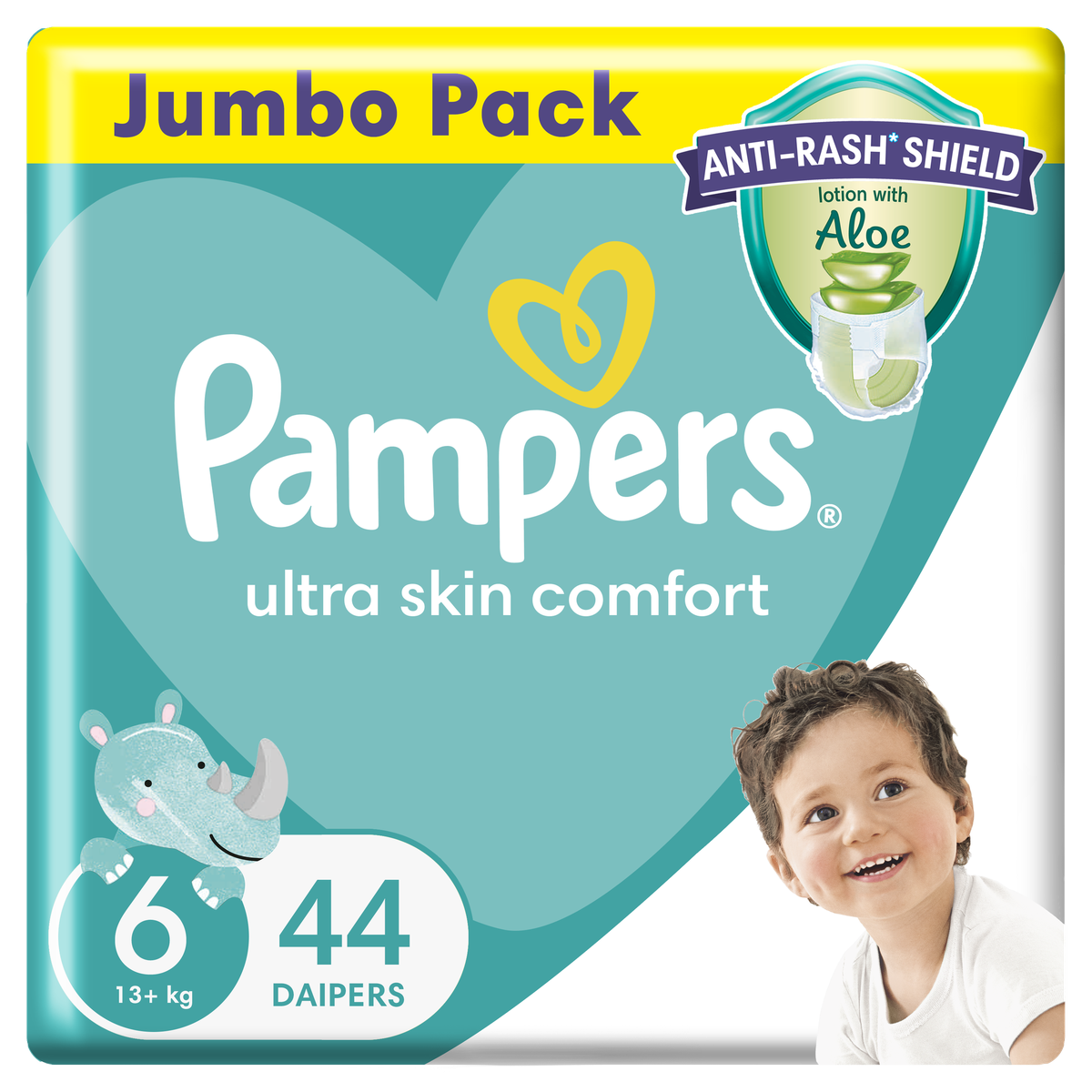 Pampers Anti-Rash Shield Taped Size 6 (13+ kg) 44 Nappies | Shop Today ...