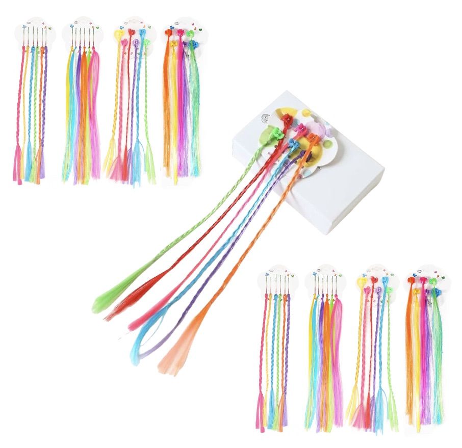 Hair-Raising Fun Gifts / Prizes: 12 Colorful Clip-On Hair Extensions ...