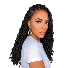 18" Wavy Gypsy Locs Ombre Crochet Hair African Roots Braiding Hair ...