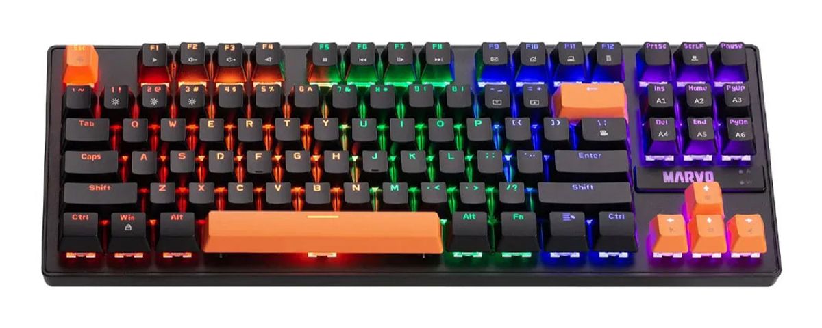 Marvo KG901C Krone 87-Keys Blue Switch Mechanical Gaming Keyboard ...
