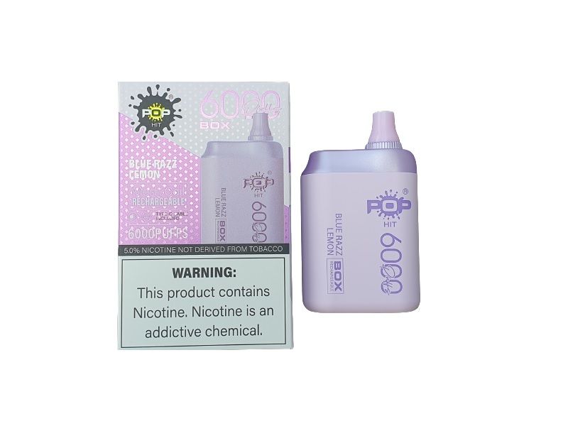 Pop Hit Blue Razz Lemon Puff Disposable Vape 6000 | Shop Today. Get it ...