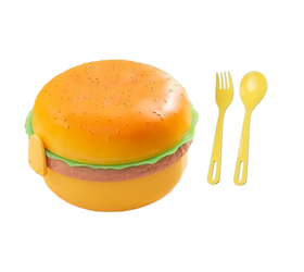 3 Compartment Burger Lunch Box with Spoon & Fork | Shop Today. Get it ...