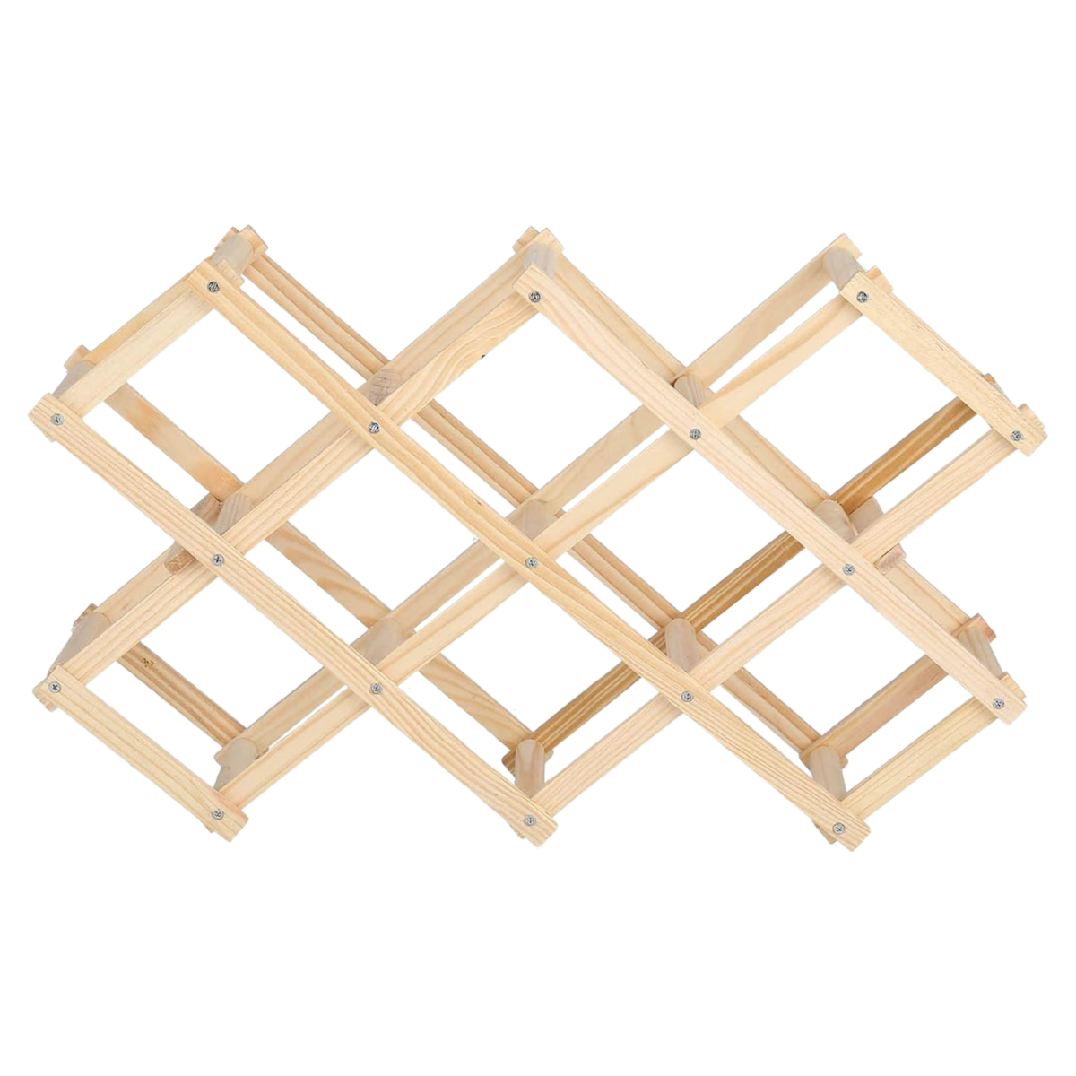 Collapsible Foldable 10-Bottle Wooden Wine Rack And Drink Holder | Shop ...