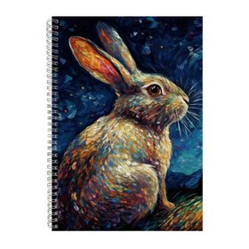 RABBIT Starry Night Notebook Art Gift Idea A4 NotePad 116 | Shop Today ...
