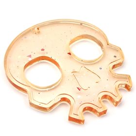 pX Skull Knuckle Duster Resin Keyring Attachment Glitter Keychain ...