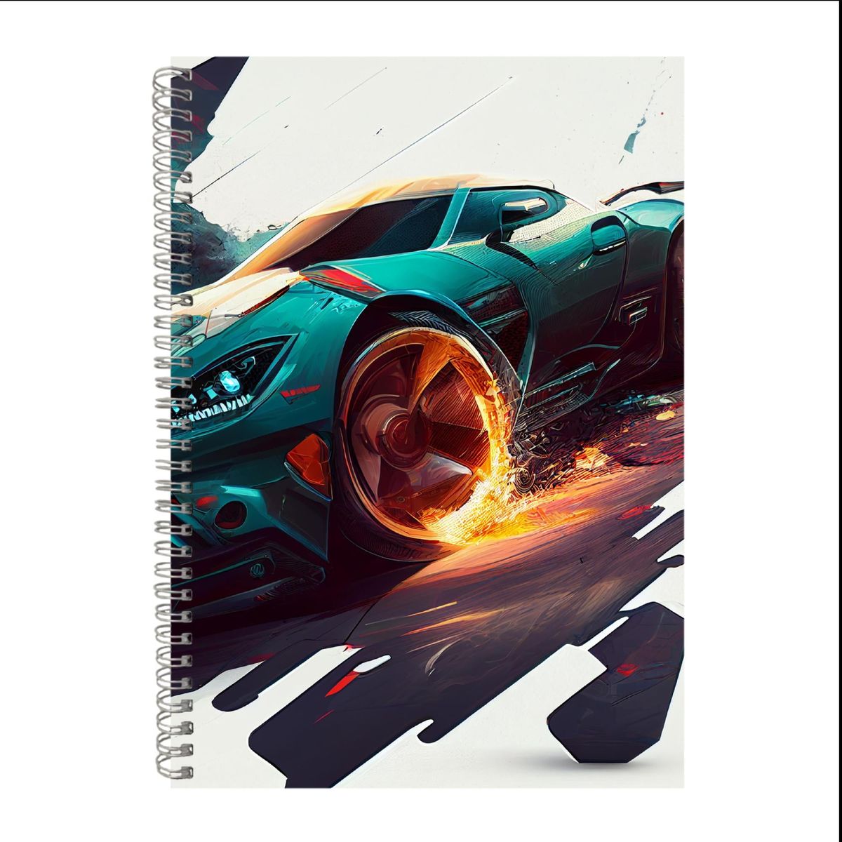 High Tech A4 Notebook Pad Lines Racing Car Lovers Trendy Graphic ...
