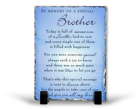 In Memory Of A Special Brother Remembrance Grief Memorial Gift Rock ...