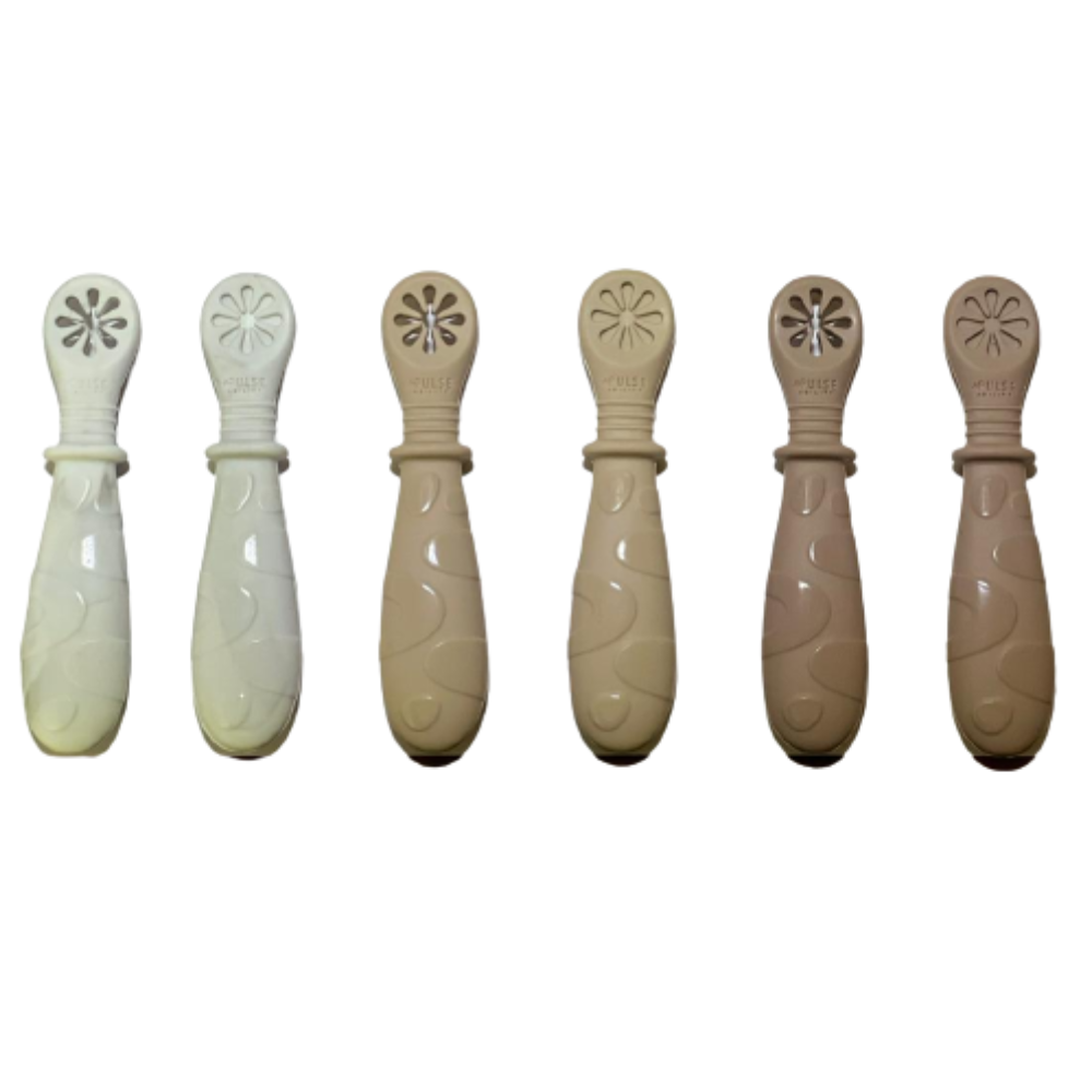 Baby Spoon Set of 6 (Stage 1+2) | BPA Free Silicone Self Feeding ...