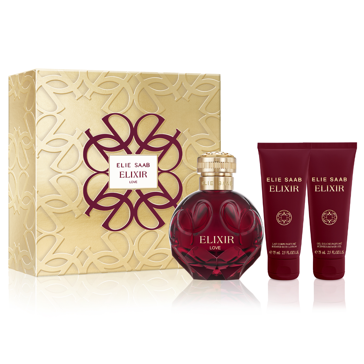 Elixir Love Xmas Gift Set (EDP 100 ML + Body Lotion 75ML + Shower Gel ...