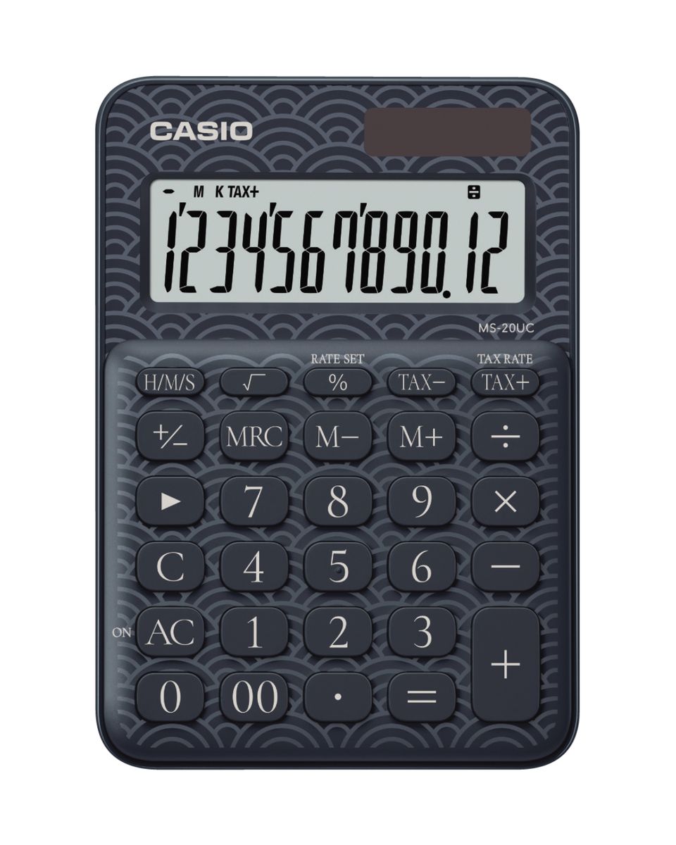 CASIO MS-20UC 12 Digit Desktop Calculator - Limited Edition Seigaiha ...