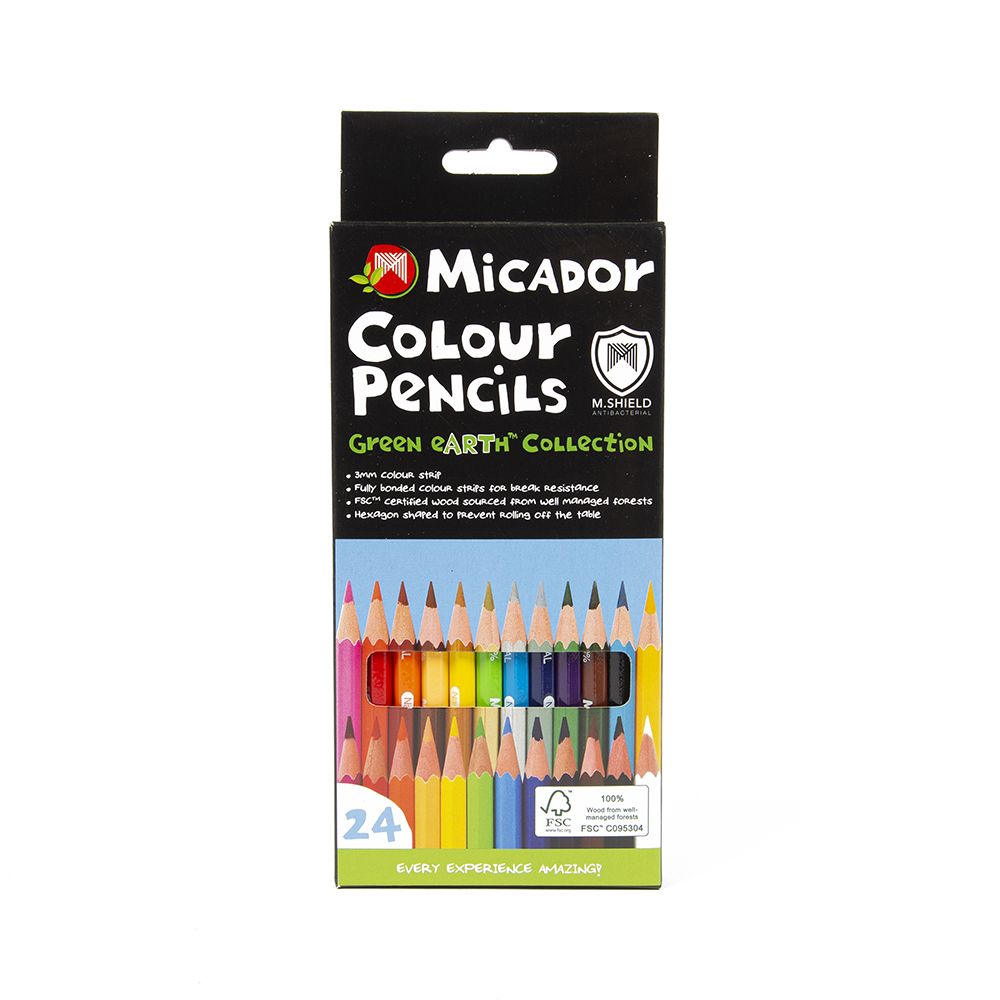 Colour Pencils M.Shield Fsc 100% Pack 24 Micador | Shop Today. Get it ...