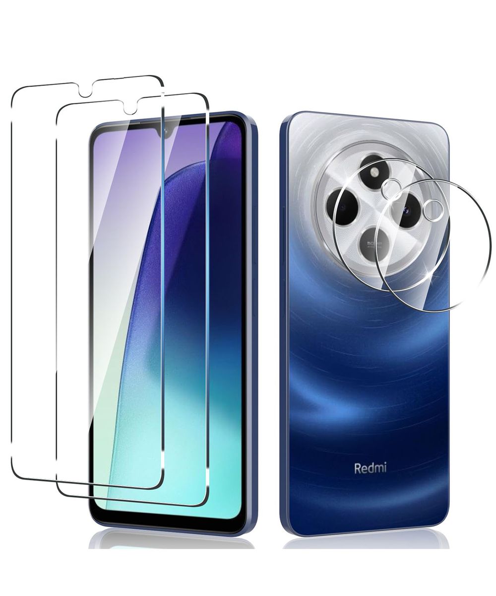 Screen Protector Compatible With Redmi 14C with Camera Lens Protector 2 ...