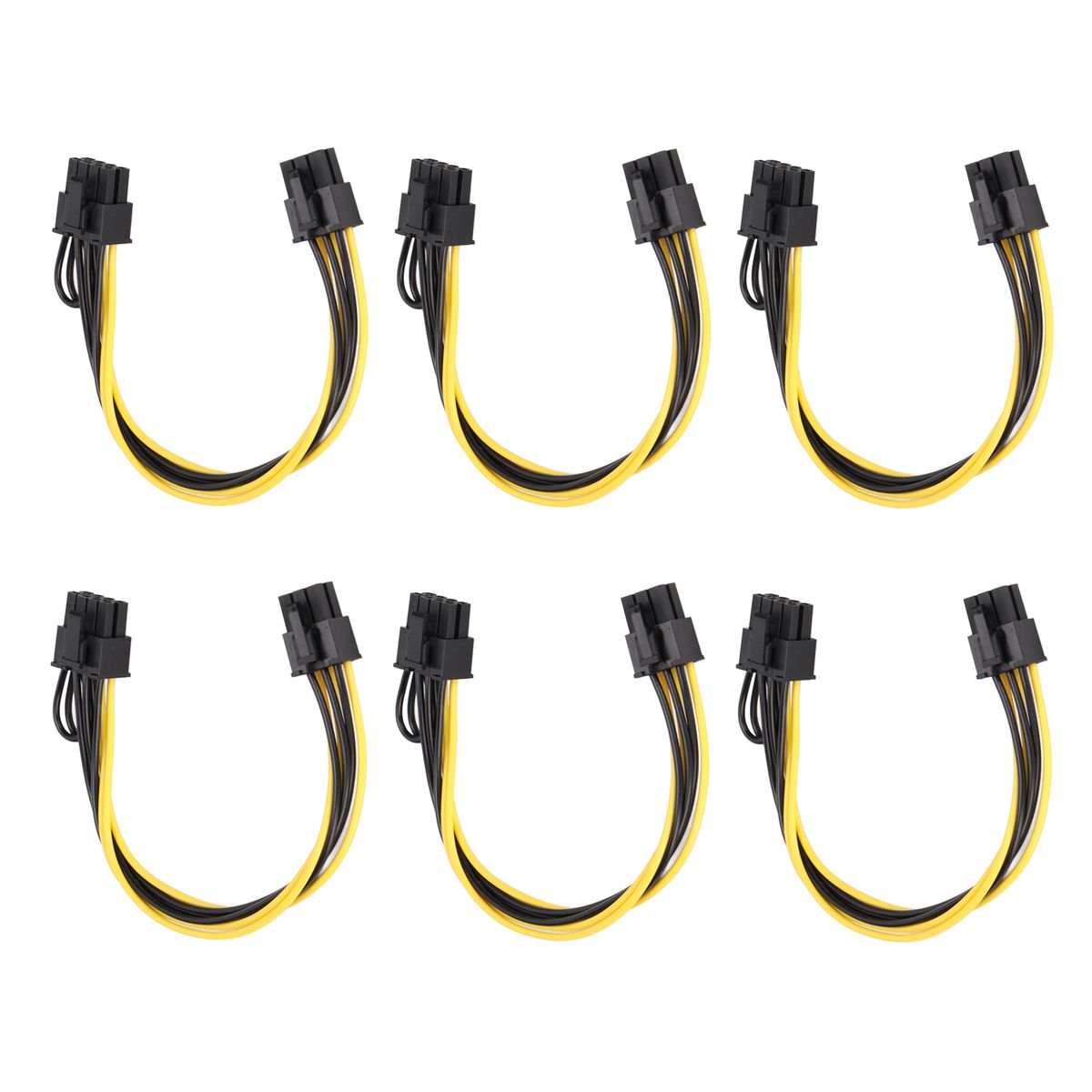 6 Pieces GPU Power Cables, PCIE 6Pin to 8Pin, 20cm | Shop Today. Get it ...