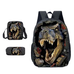 T-Rex Dinosaur Design Backpack Set Style 1 - (3 Piece) | Shop Today ...