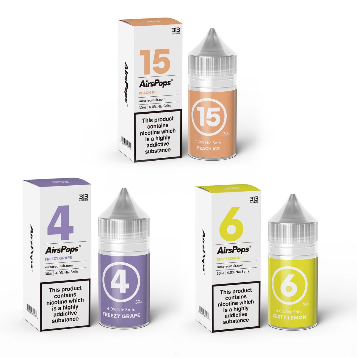 AirPops 313 Mixed Pack x 3 Peach I-Freezy - Zesty | Shop Today. Get it ...