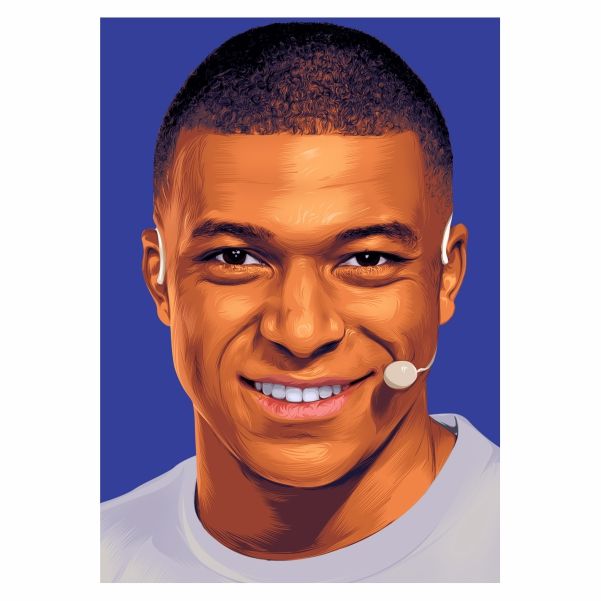 Kylian Mbappé Portrait - A1 poster | Shop Today. Get it Tomorrow ...