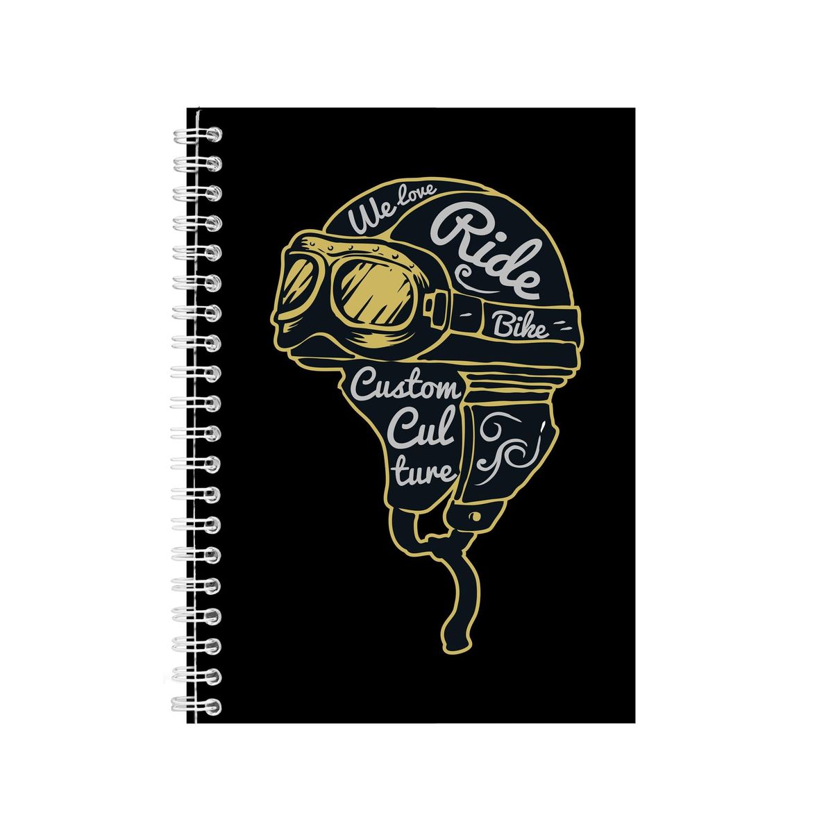 Custom Culture Helmet Notebook Biker Gift Idea A5 Notepad 145 | Shop ...