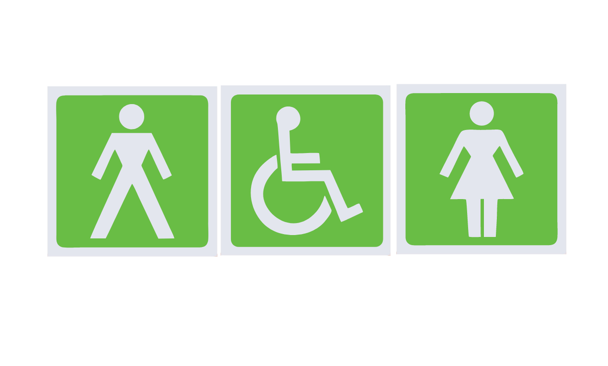 Restroom Signs - Pack Of 3 ABS Safety Signs | Shop Today. Get it ...