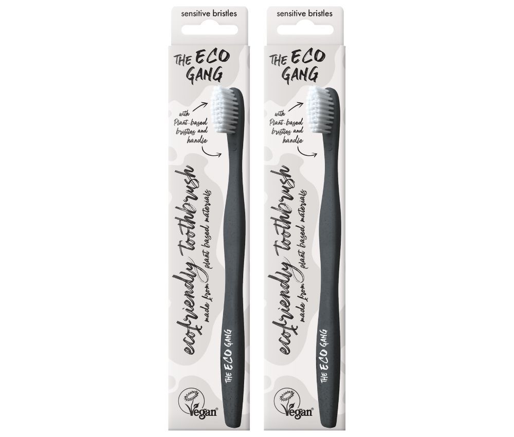 The Eco Gang Plant-Based Toothbrush Sensitive - White - 2 Pack | Shop ...