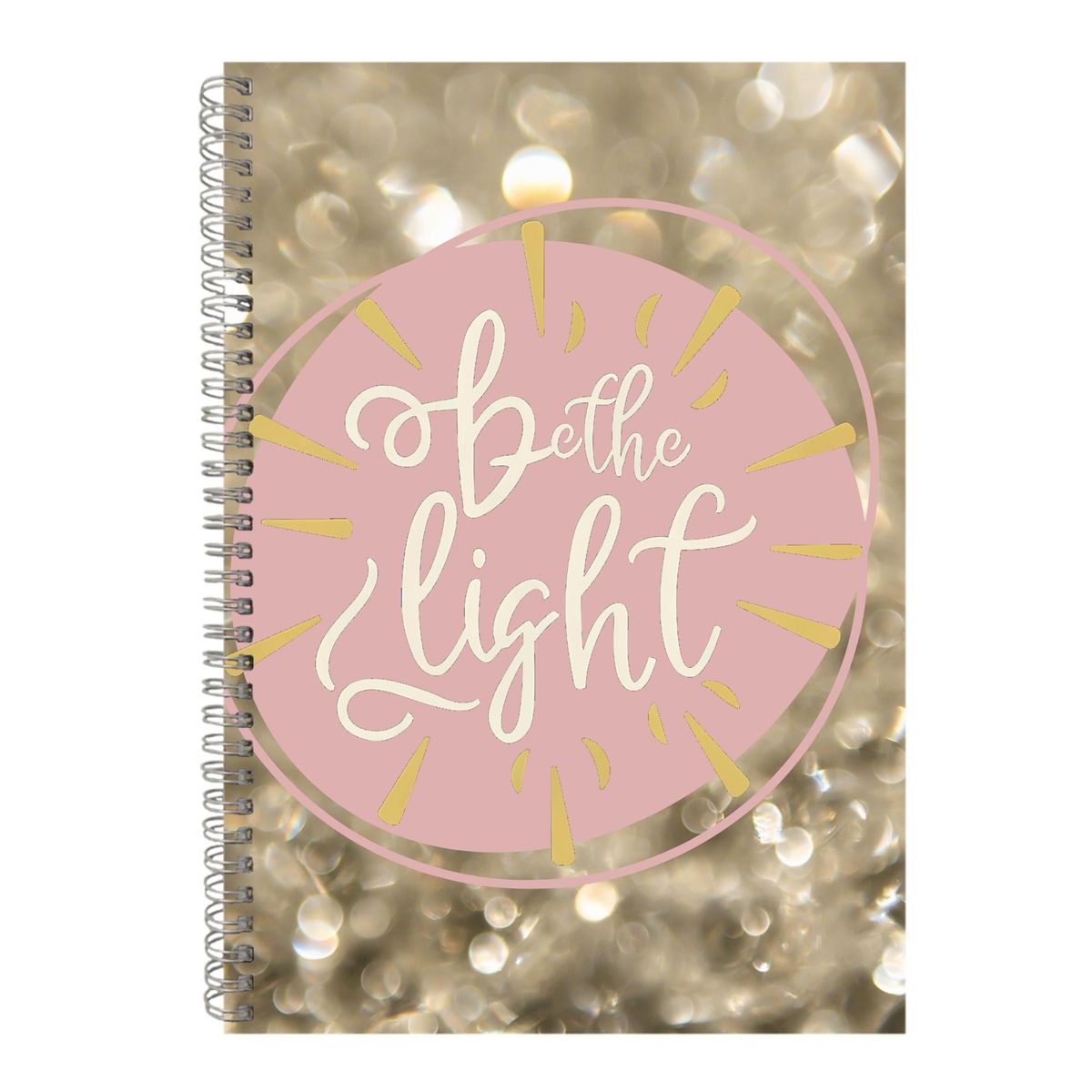 Light A4 Notebook Spiral and Lined Motivational Graphic Notepad Present ...