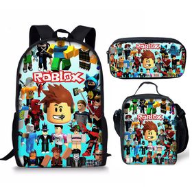 Kids School Set - 3-Piece Backpack, Lunch Box & Pencil Case Roblox ...