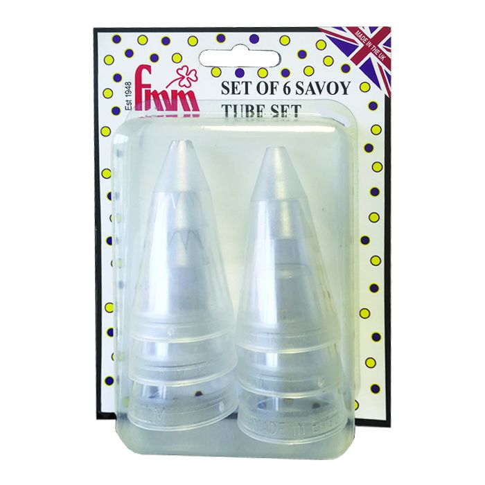 Piping Icing Decoration Decorating Sugarcraft Set Of 6 Savoy Tubes ...