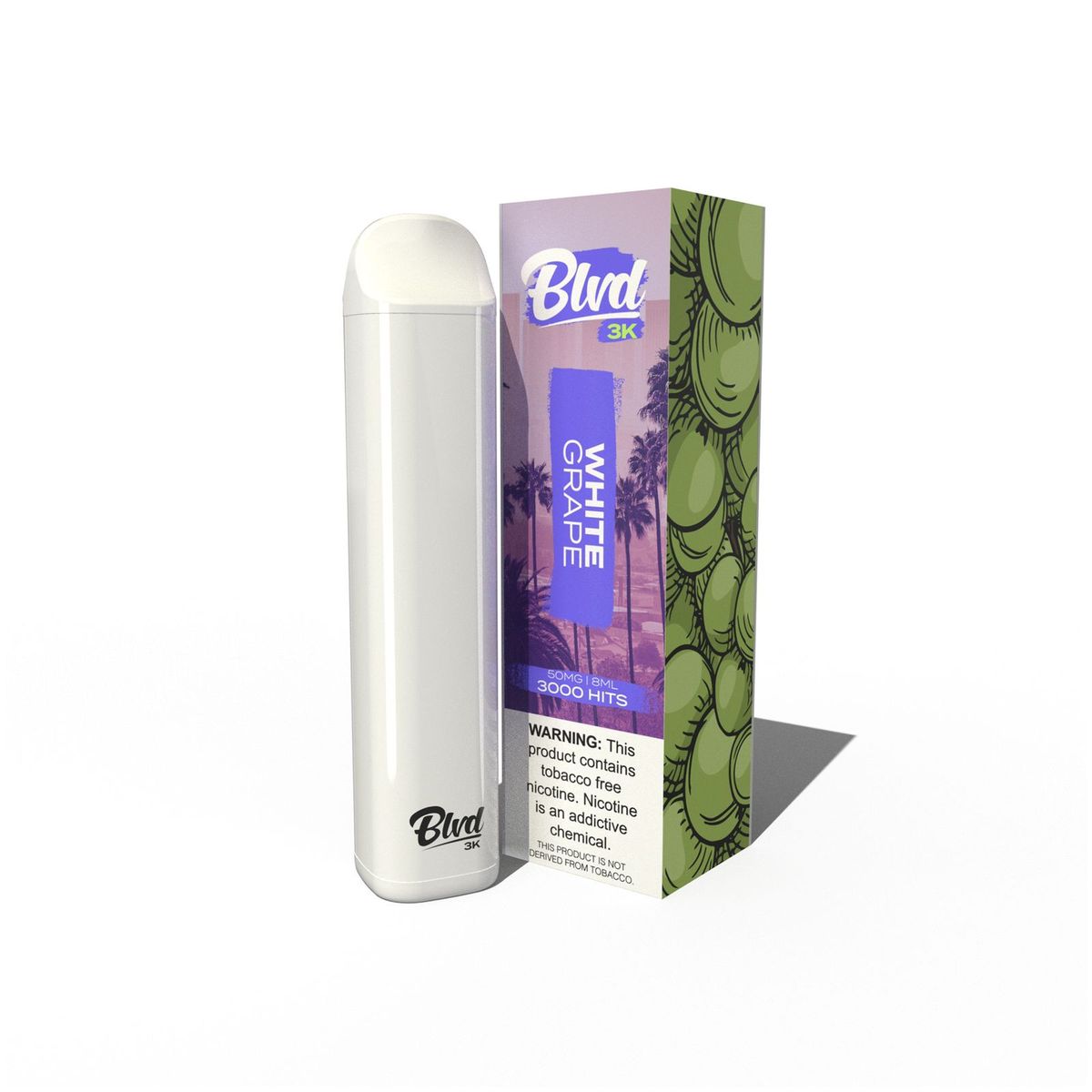 BLVD 3K Disposable Vape 8ml -3000 Puffs White Grape | Shop Today. Get ...