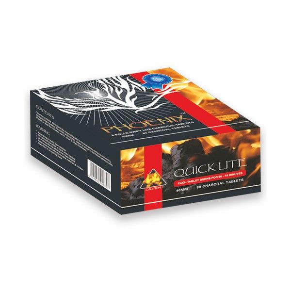 Phoenix Quick-lite 38mm Hookah Hubbly Bubbly Coals - 80 Piece | Shop ...