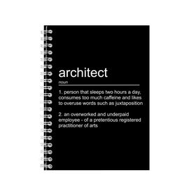 Architect noun in black Notebook Gift Idea Writing Book Notepad Pad 69 ...