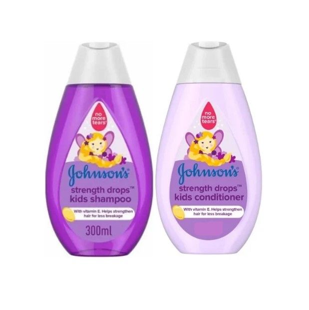 Johnson's Strength Drops Kids Shampoo and Conditioner 300ml - Combo ...