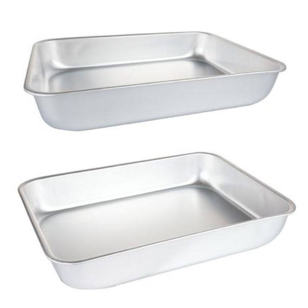 Kitchen Rectangular Aluminium Baking pans Set of 2 Pro | Shop Today ...