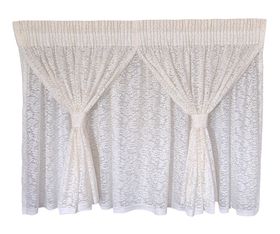3m Kitchen Curtain Full Shiny Lace Cream 2 Layer | Shop Today. Get it ...