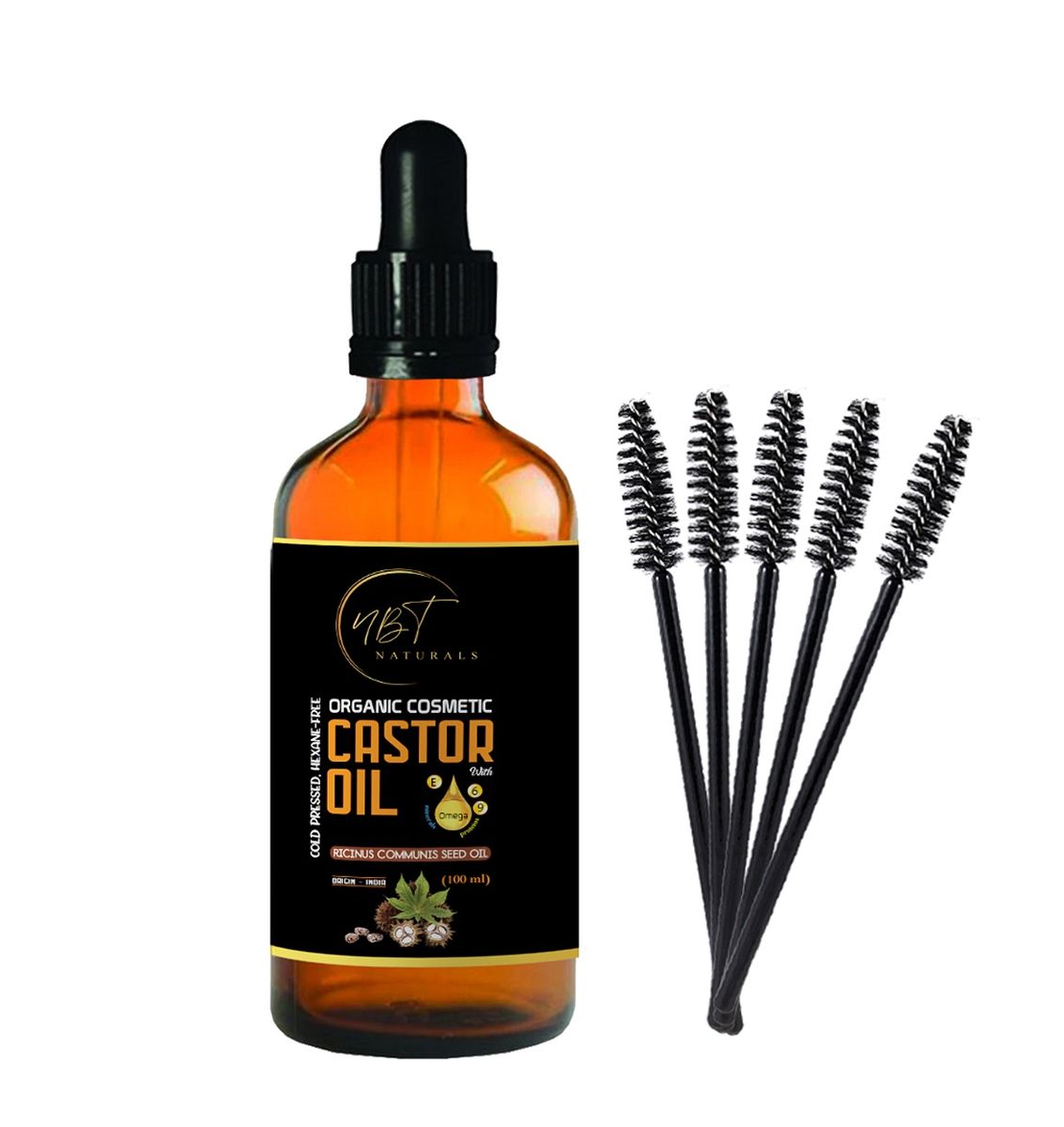 NBT Naturals -Castor oil- Certified Organic Cold Pressed-Virgin-Hexane ...