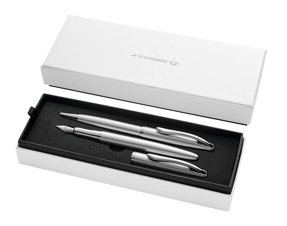 Pelikan fountain & ballpoint pen Jazz Noble Elegance Silver | Shop ...