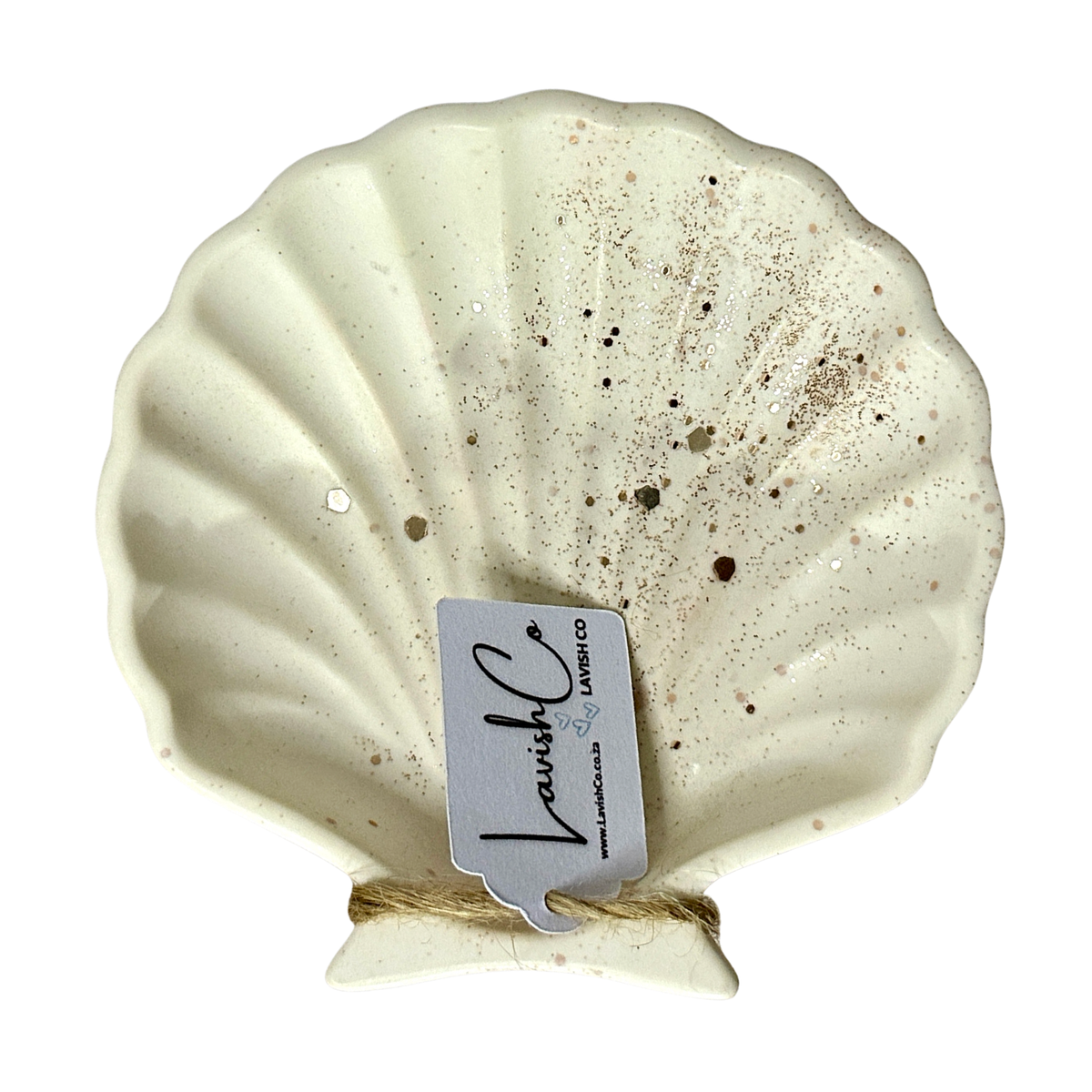 Decor Clam Shell Tray - Ivory with Gold Glitter | Shop Today. Get it ...