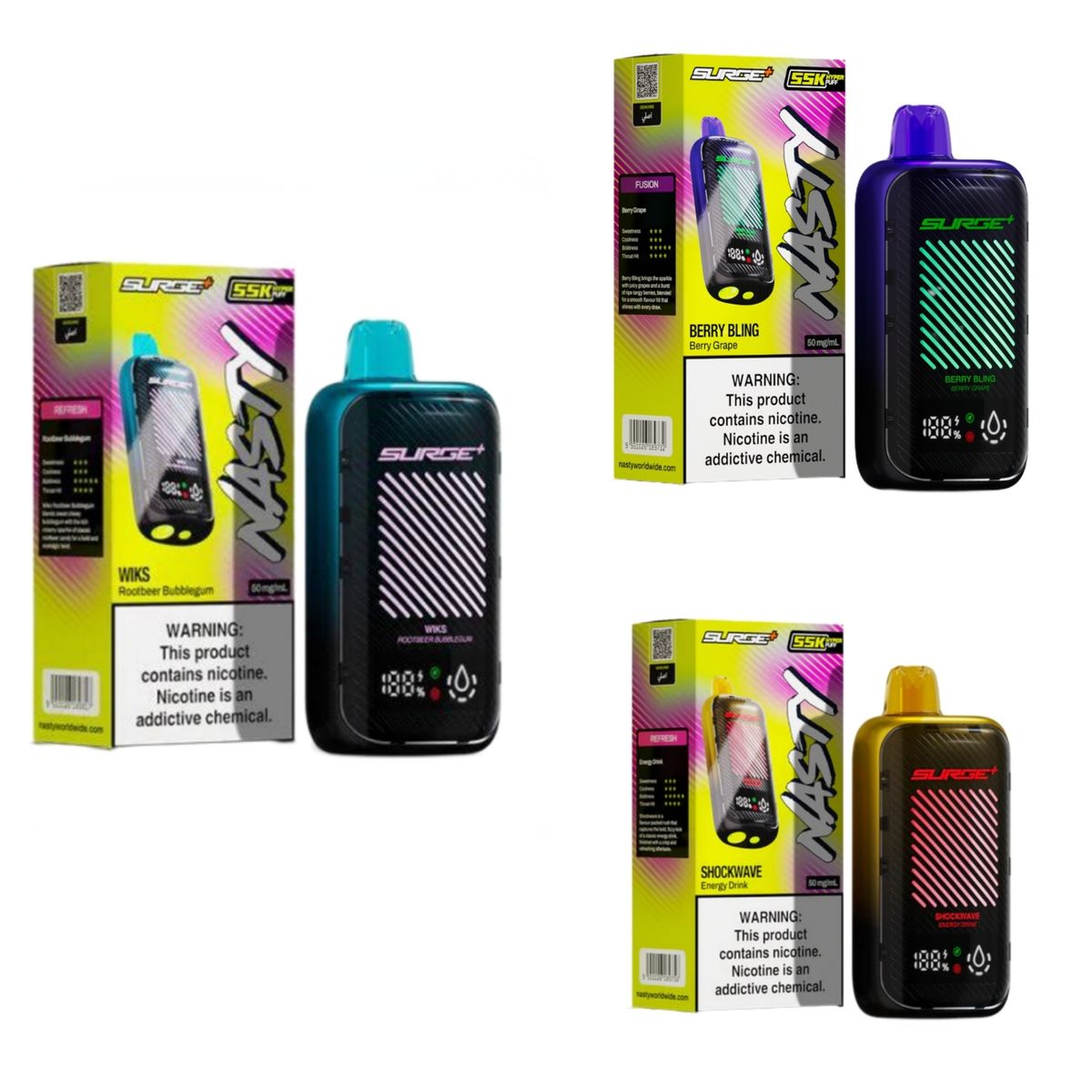 Nasty Surge 55k Puffs Disposable Vape -Circuit (Pack of 3) | Shop Today ...