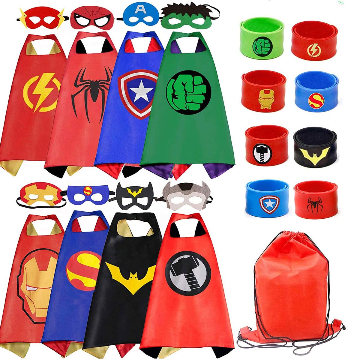Kids Superhero Capes With Masks And Wristband - Set Of 8 | Shop Today ...
