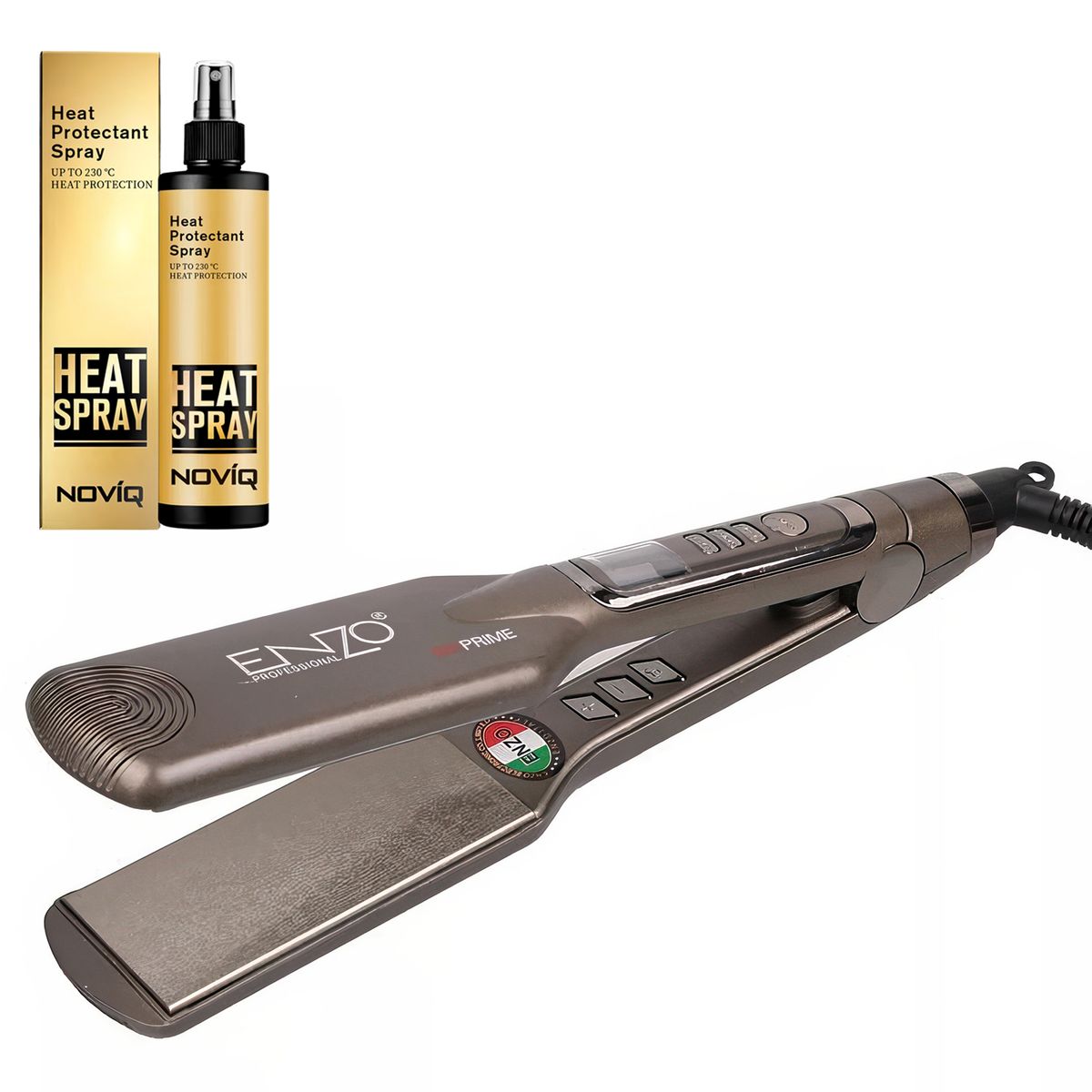 Enzo Keratin LCD Hair Straightener + NOVIQ Heat Spray 250ml | Shop ...