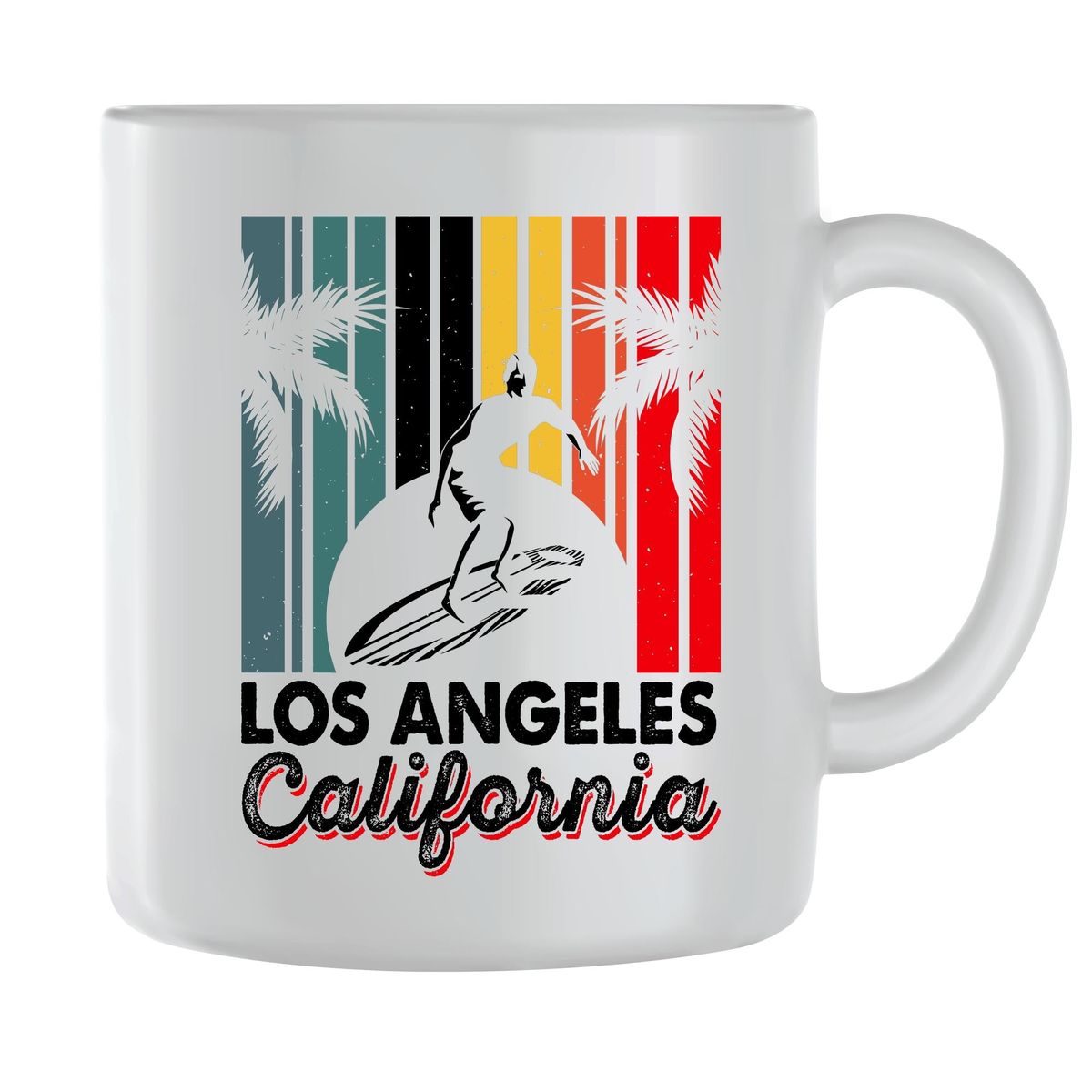 Cal LA Coffee Mugs for Men Women Trendy Surfing Graphic Cups Present ...