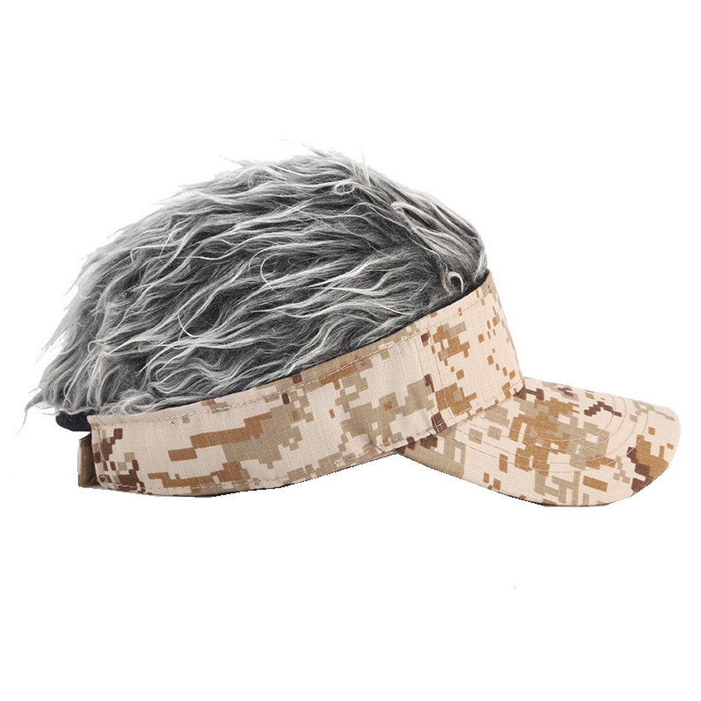 Unisex Camo Baseball Cap With Fake Flair Hair Sunshade Hat | Shop Today ...