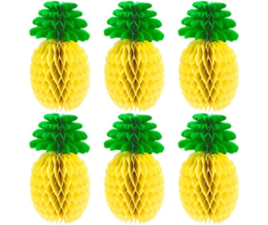 6x Party Deco Hanging Pineapple 30CM Hawaii Themed Decor | Shop Today ...