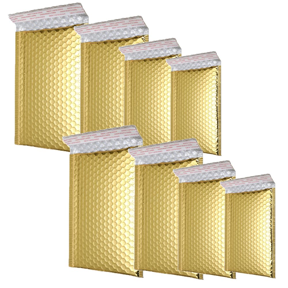Craft Gold Plating Paper Bubble Envelopes Bags Mailers Padded 8PC ...