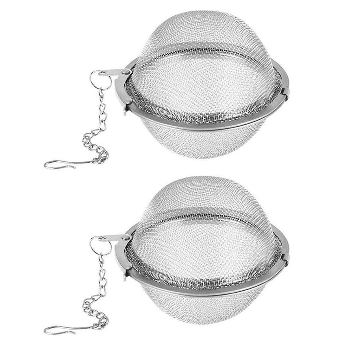 Ball Tea Strainer Infuser Stainless Steel Tea Filter with Chain - 2 ...