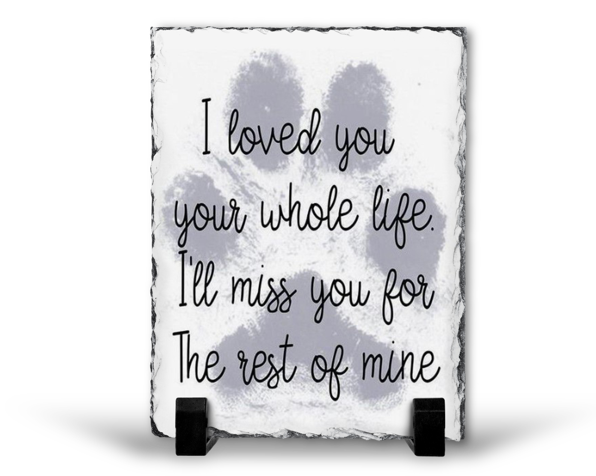 I Will Miss You Remembrance Grief Memorial v2 Gift Rock Slate | Shop ...