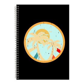 Centre A4 Notebook Spiral Lined Trendy Surfing Graphic Notepad Present ...