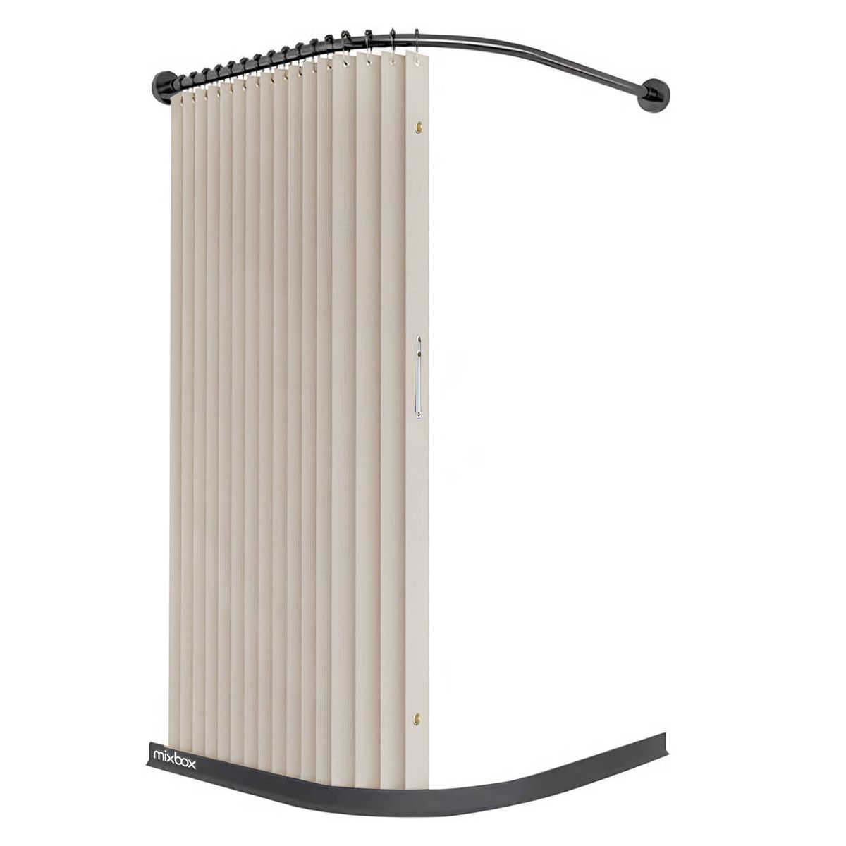 Mix Box Magnetic Shower Curtain Kit with Rod,Hook,Water Stopper ...