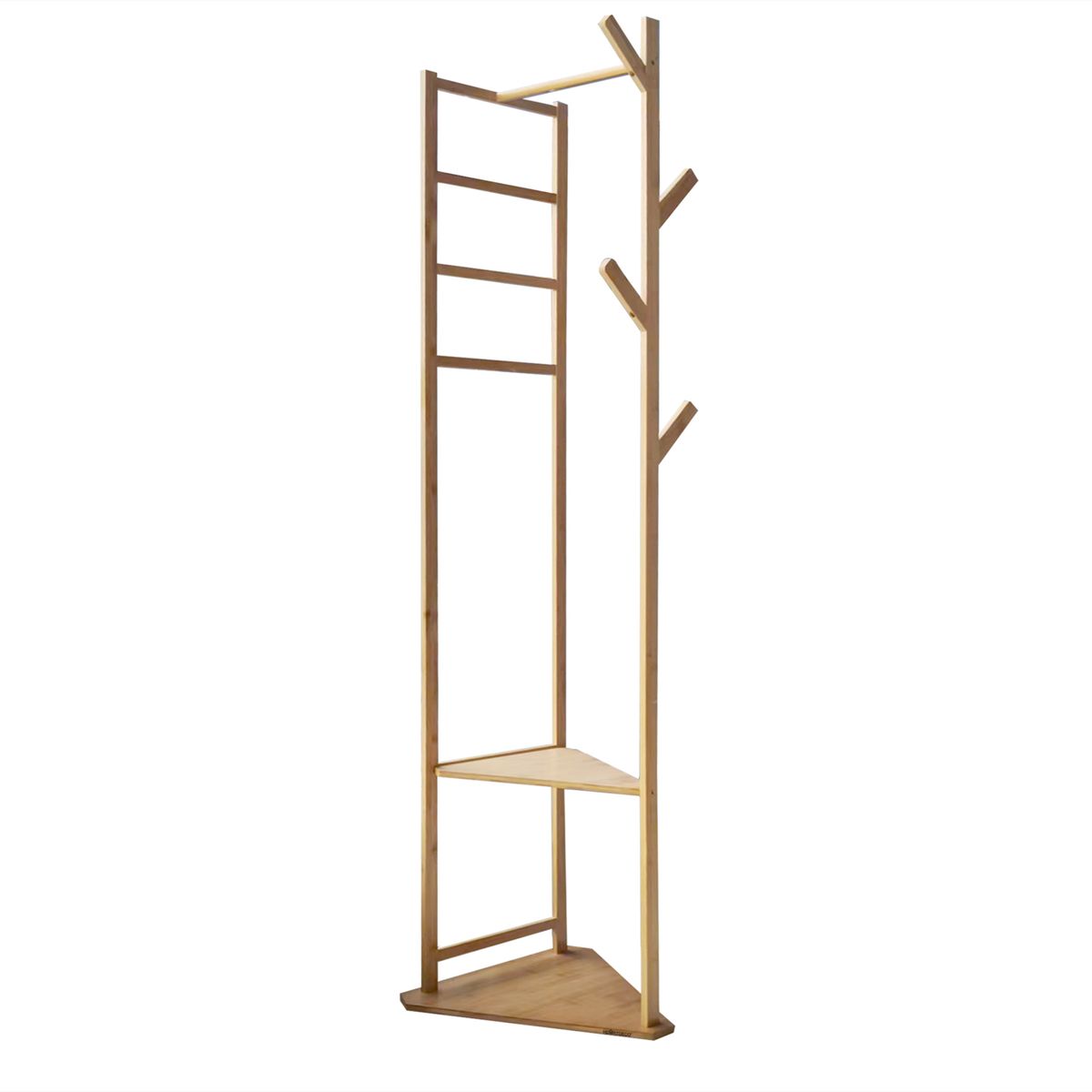 156cm Bamboo Multi-functional Floor Standing Coat Rack | Shop Today ...